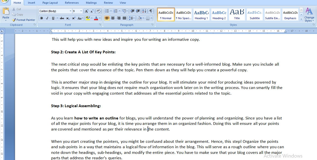 Create A Great Blog Outline Template - An Explained Guide